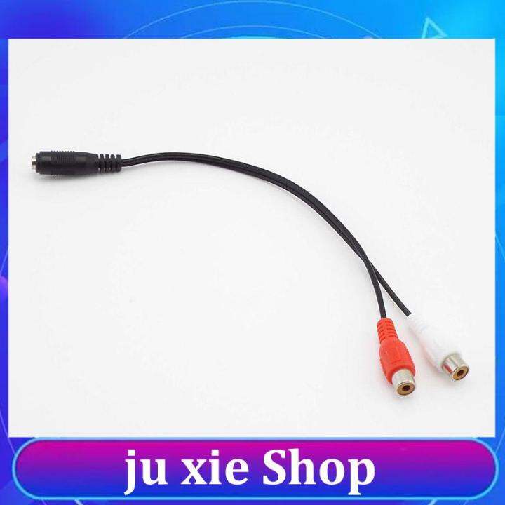 JuXie store Universal 3.5Mm Stereo Audio Female Connector Jack To 2 Rca ...