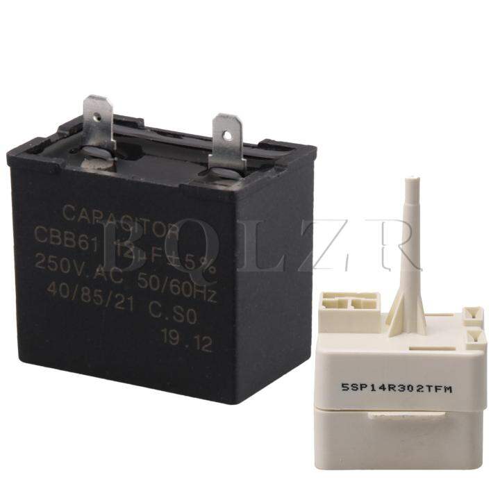 Freezer Run Capacitor with Compressor Relay Replacement for Whirlpool ...
