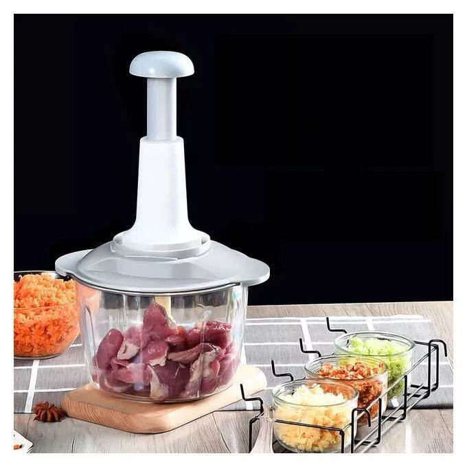 MULTI-FUNTIONAL MANUAL FOOD PROCESSOR HAND-POWERED FOOD CHOPPER HAND ...