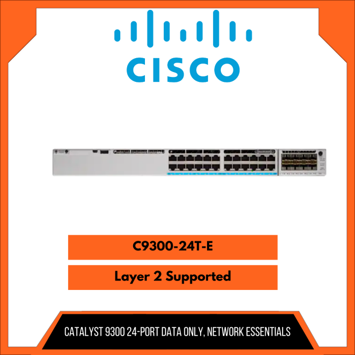 Cisco Catalyst 9300 Series Switch C9300-24T-E Modular Uplinks 350W AC ...