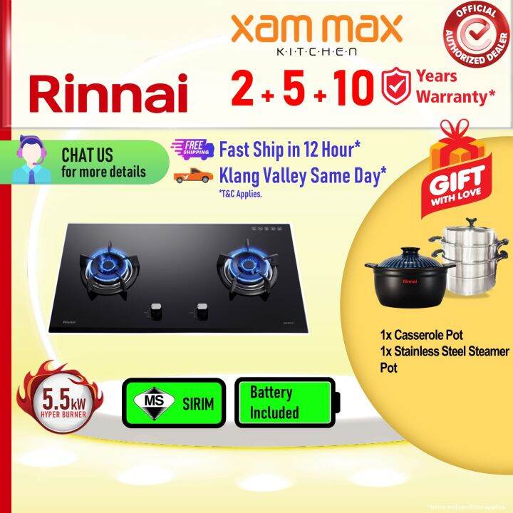 Rinnai Gas Hob - RB 92G 5.5kW Hyper Burner Built-In / Free Standing Gas ...