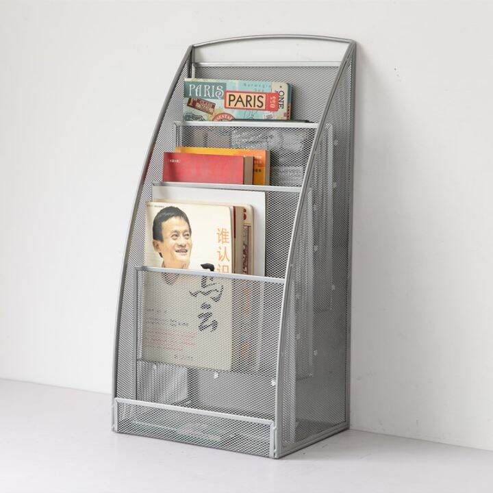 Office wrought iron A4 folder storage rack file classification box book ...