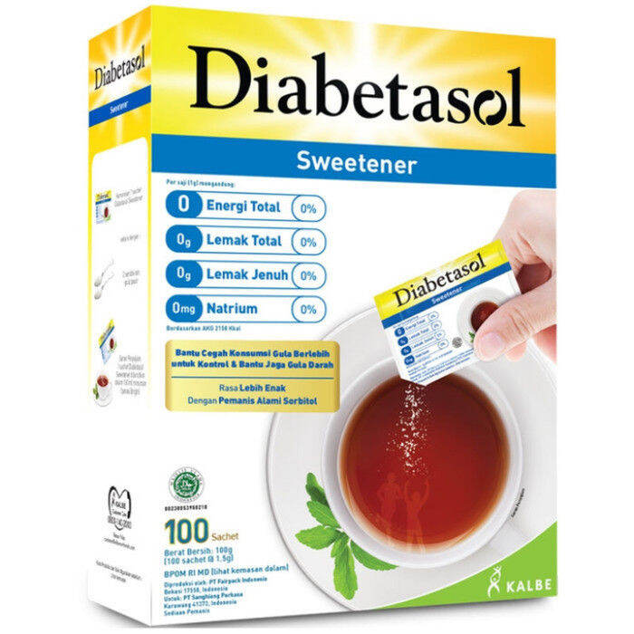 DIABETASOL Sweetener Gula Diabetes (100 Sachet) / Diabetasol Sweetener ...
