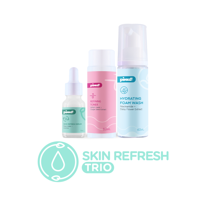 Pinkd! Skin Refresh Trio with Skin Refresh Serum, Refining Toner and ...