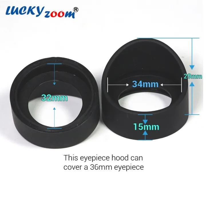 34mm Rubber Microscope Eyepiece Cover Black Ocular Guards For ...