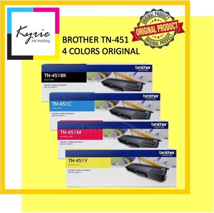 Brother TN-451 Set of 4 Colors Original Toner Cartridge Black,Cyan ...