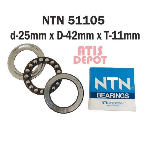 NTN 51105 ( 25 x 42 x 11 ) 100% ORIGINAL Made In JAPAN Single Direction ...