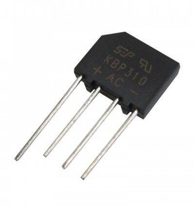 (5ชิ้น)KBP310 Bridge Rectifier 1000V 3A straight flat ไดโอดบริดจ์ ...