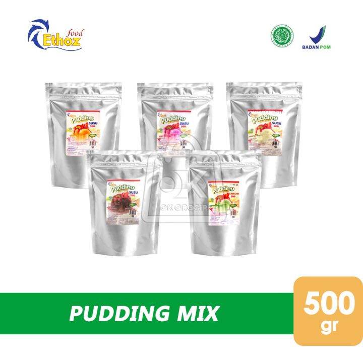 (500 gr) ETHOZ Pudding Susu Bubuk Puding Enak Powder Premix | Lazada ...