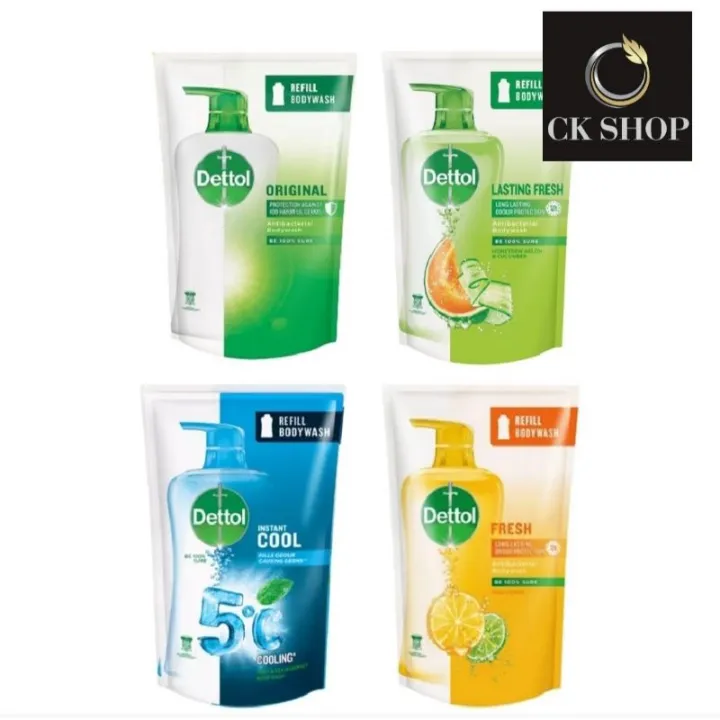 Dettol Refill Antibacterial Bodywash Original/Longlasting Fresh/Cool ...
