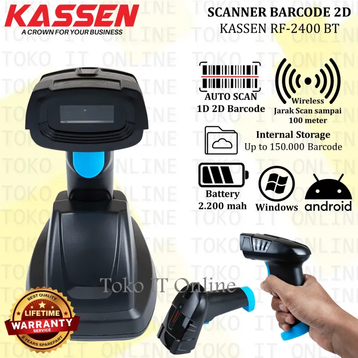KASSEN RF 2400 BARCODE SCANNER WIRELESS 1D 2D KASSEN RF2400 CS3290 ...