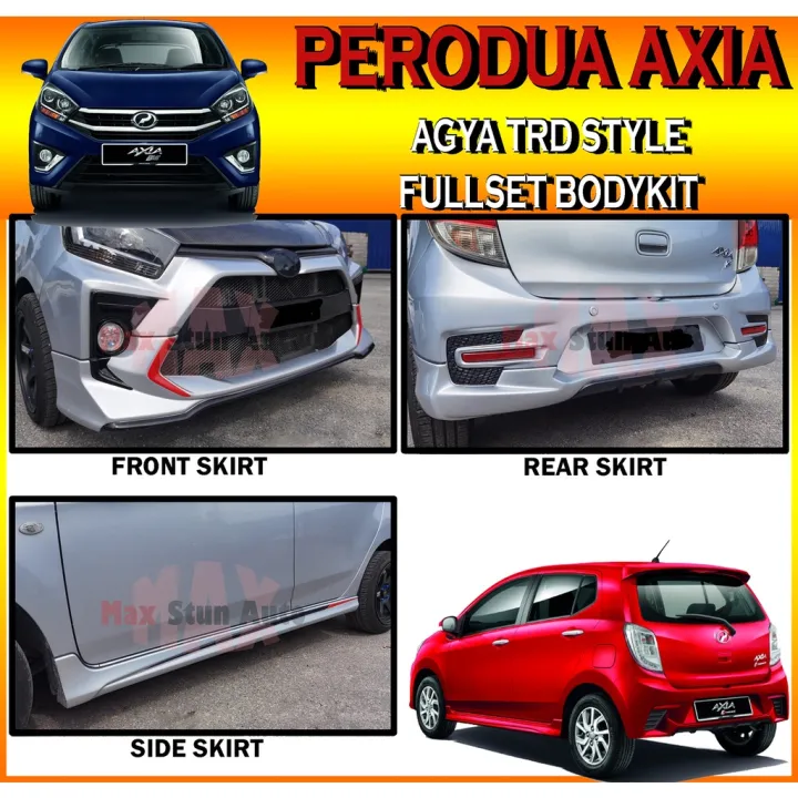 PERODUA AXIA AGYA TRD STYLE FULLSET BODYKIT FOR AGYA BUMPER ONLY (AGYA ...