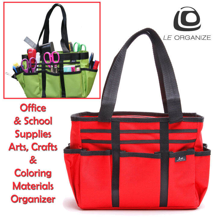 Le Organize Tragen Canvas Carry-All Organizer School Supplies Office ...