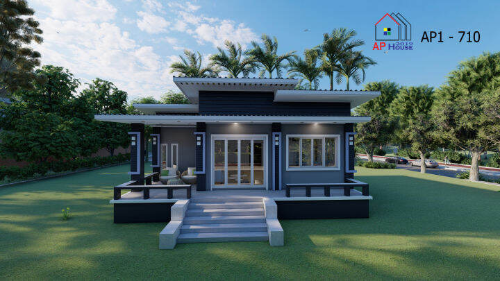 แบบบ้าน AP1-710 โมเดิร์น | Lazada.co.th