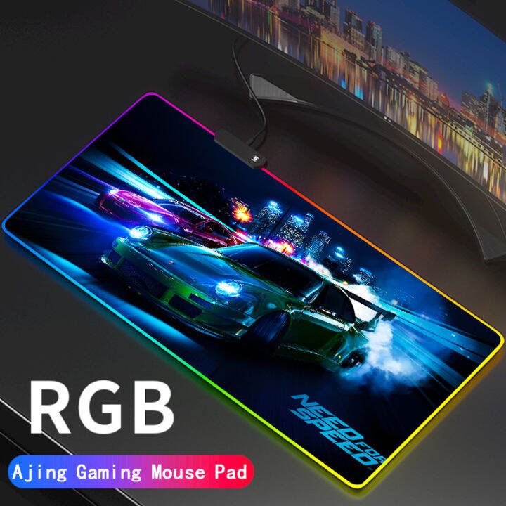 Need For Speed RGB Mouse Pad LED Sports Car Computer Laptop Keyboard ...