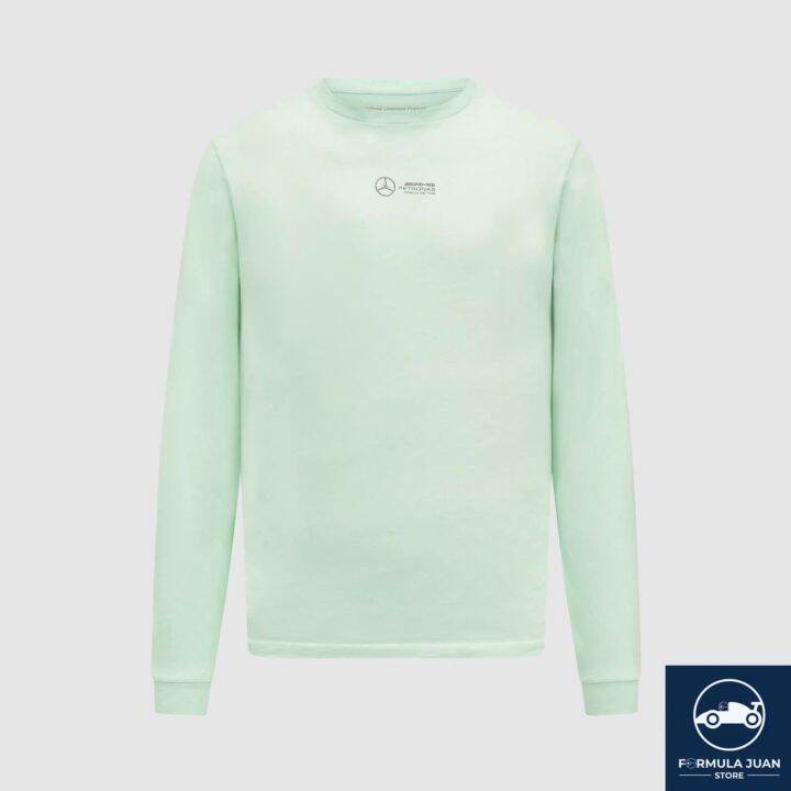 Mercedes-AMG Petronas Retro Long Sleeve T-shirt - Mint (Official F1 ...