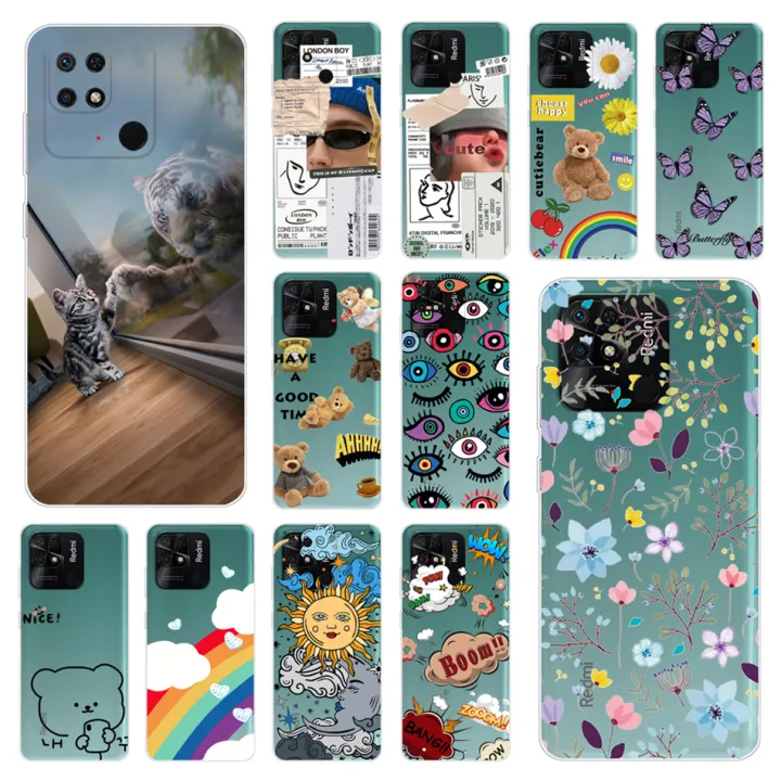 For Xiaomi Redmi 10C Phone Case 2022 New Fashion Art Label Painted ...
