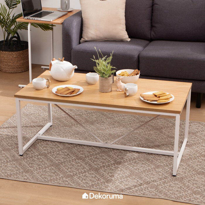Dekoruma TOSHI Coffee Table Minimalis Industrial / Meja Tamu | Lazada ...