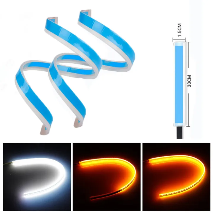 LED Daytime Car Turn Running Signal Light Guide Strip LGS01 (30cm, 60cm ...