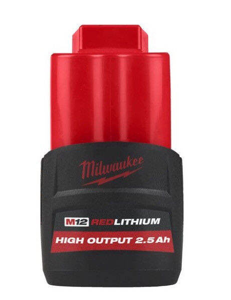 Milwaukee M12 High Output 2.5Ah/ 5.0Ah Battery (M12 HB2.5/ M12 HB5.0 ...