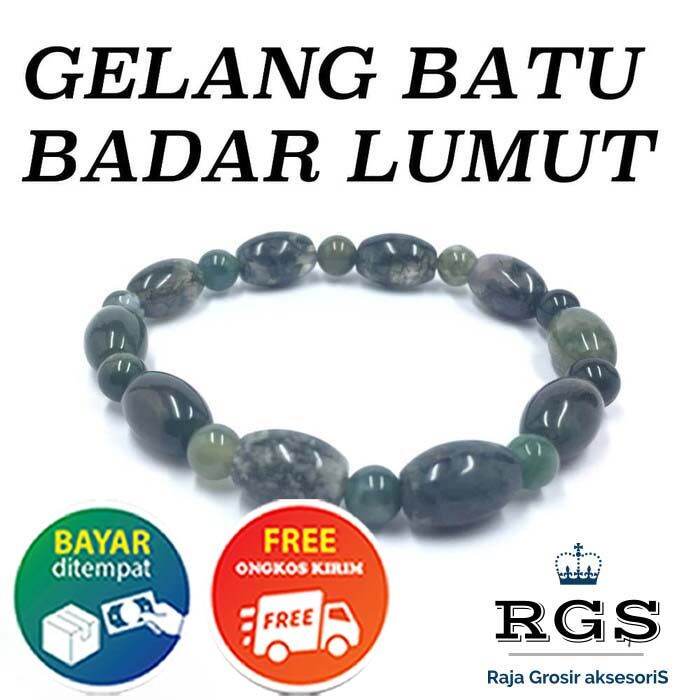 [Bayar di Tempat] GELANG NATURAL BATU BADAR LUMUT ORIGINAL | Lazada ...