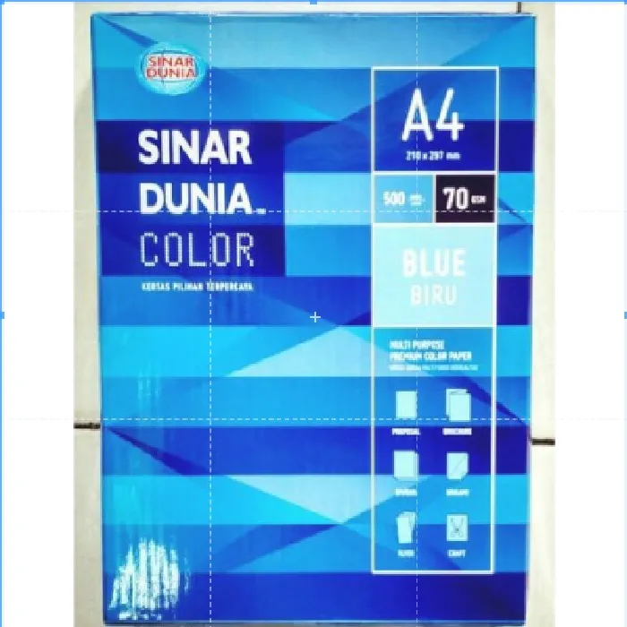 Kertas A4 Color 70 gsm SIDU 1 Rim / 1 Pak / Kertas A4 70 Sidu Warna Per ...