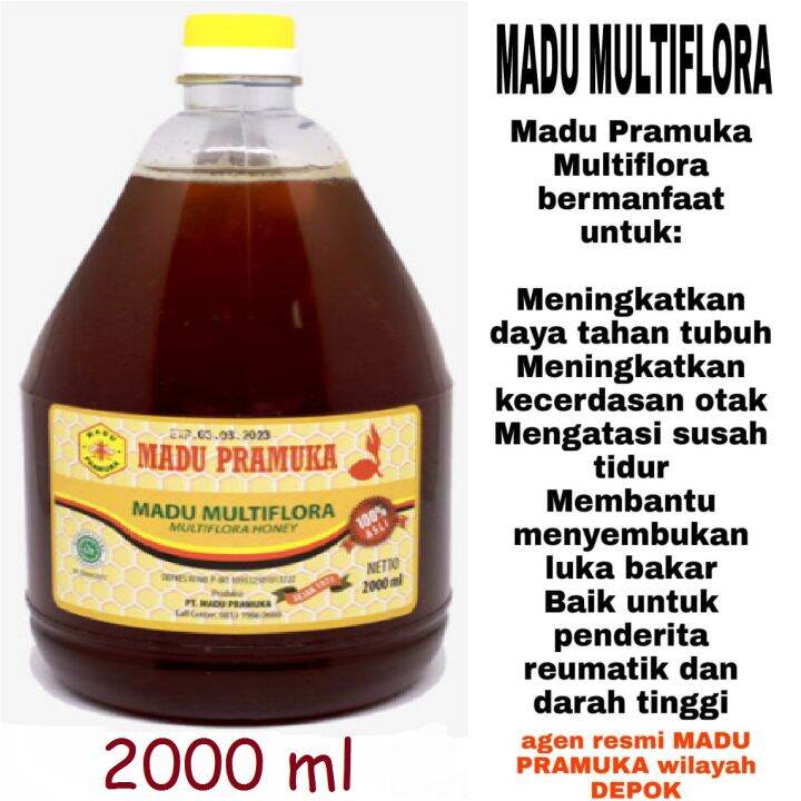 Madu Pramuka MADU MULTIFLORA 2000 ML | Lazada Indonesia