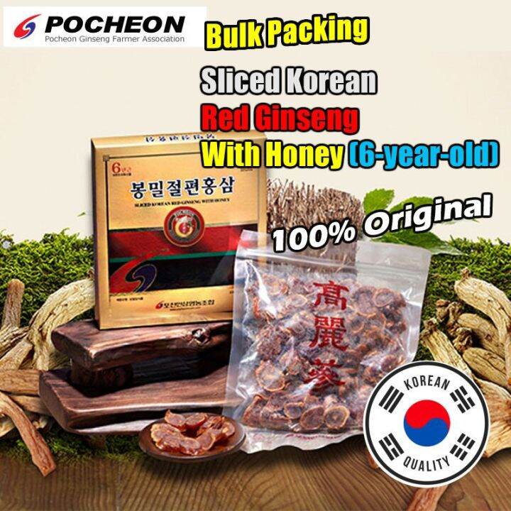 Premium Ginseng] Sliced Korean Red Ginseng with Honey (6-year-old) Bulk ...