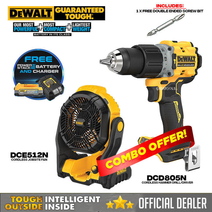 DeWalt DCD805N + DCE512N Combo Brushless Cordless Hammer Drill/Driver ...