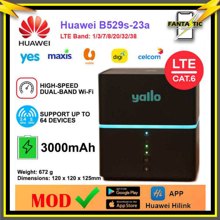 [MOD & UNLOCKED] HUAWEI B529 B529s-23a 4G+ LTE Cat6 Router Support 4G ...