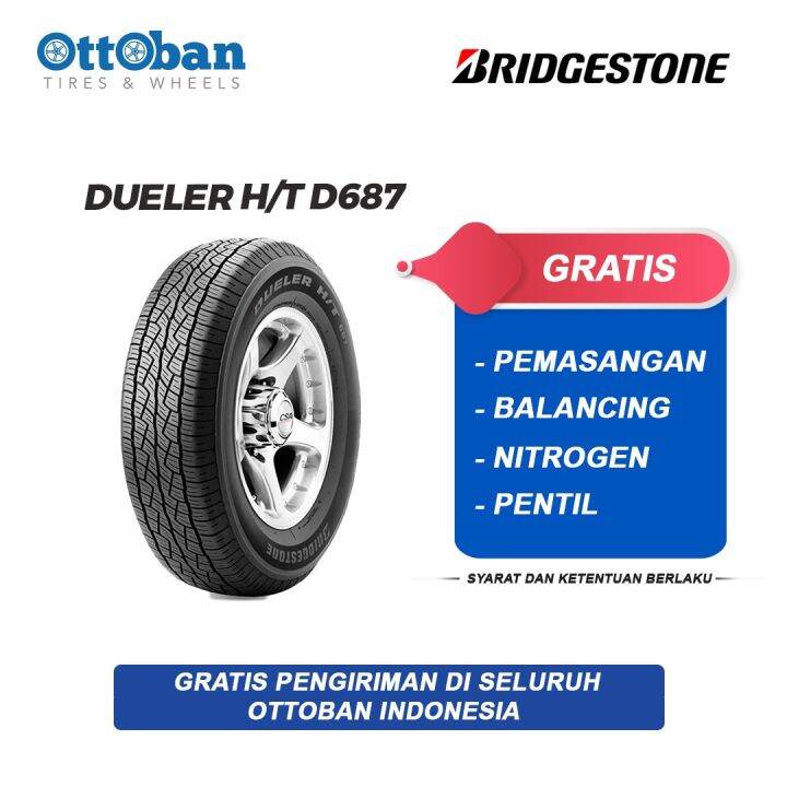 Bridgestone Dueler H/T D687 235 60 R16 ban Mobil | Lazada Indonesia