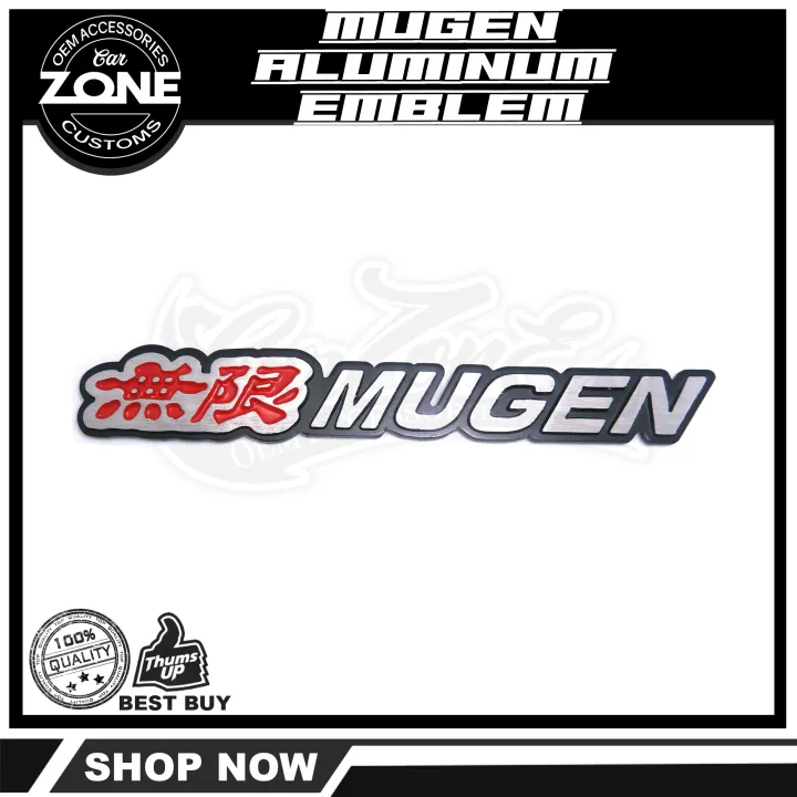 MUGEN Aluminum (Red and Silver) Emblem | Lazada PH