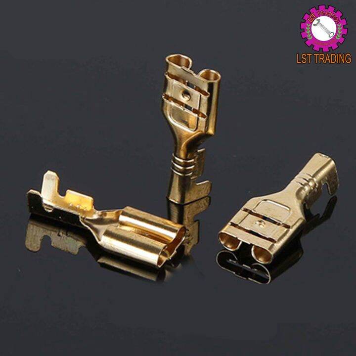 [READY STOCKS] 6.3MM BRASS PIN CRIMP / CRIMP CONNECTOR / FEMALE CRIMP ...