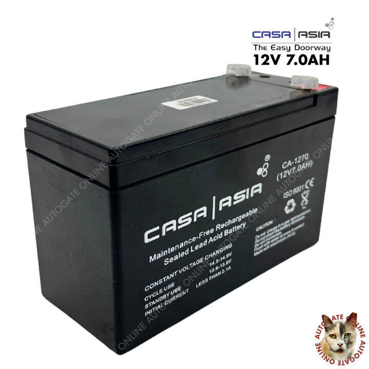 BATTERY 7.0AH CASA ASIA, SOLAR PANEL / HOME ALARM / UPS BATTERY BACKUP ...