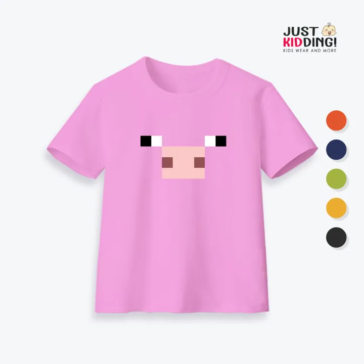 MINECRAFT Tshirt PIG - MINECRAFT SHIRT, MINECRAFT FOR KIDS, Minecraft ...