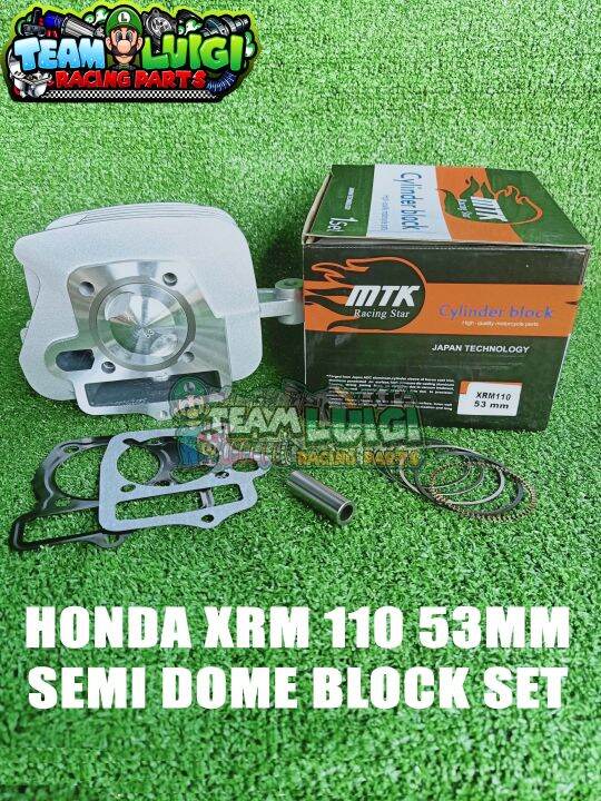 MTK HONDA XRM 110 53MM SEMI DOME TYPE PISTON CYLINDER BLOCK SET | Lazada PH