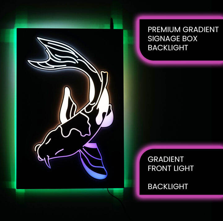 Premium Slim Neon Box Gradasi Backlight Logo Custom | Lazada Indonesia