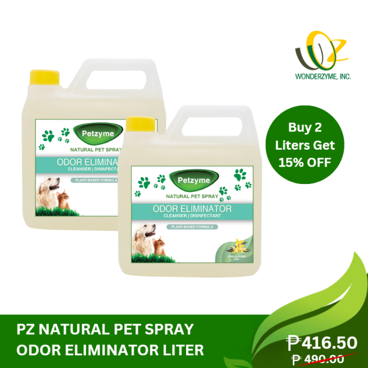 PETZYME Pet Area Spray (Liter) Odor Eliminator/Disinfectant Buy 2 LITERS, Get 15% OFF | Lazada PH