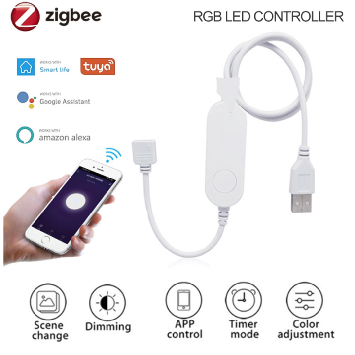TUYA Zigbee Smart Mini Led Strip Controller 5V 12V 24V RGB 96W 3A ...