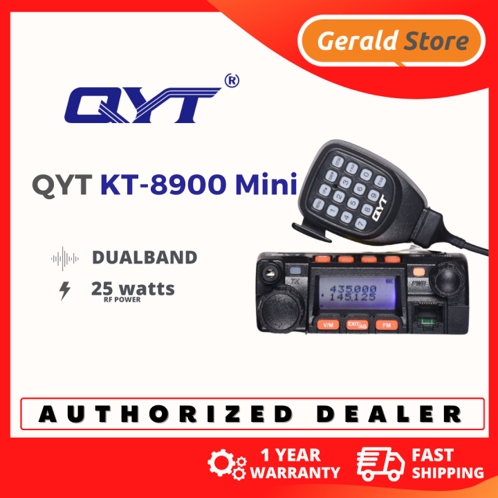 QYT KT8900 Mini Mobile Radio 25 Watts Vehicle Mounted Dual Band ...