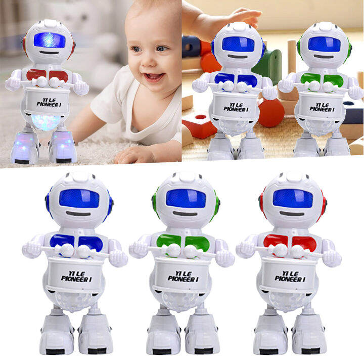Electric Dancing Drum Robot Puzzle Creative Children's Lighting Music ...