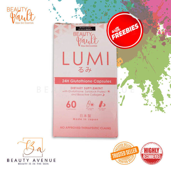 Lumi 24H Glutathione Capsules by Beauty Vault 60 capsules (with ...