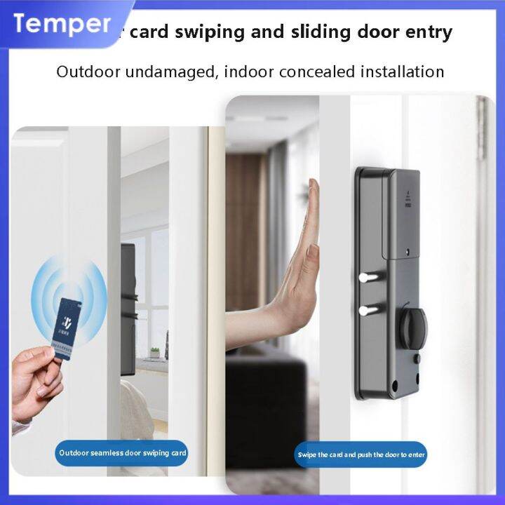 temper No Drilling Smart Tuya App Bluetooth Indoor Invisible Lock for ...