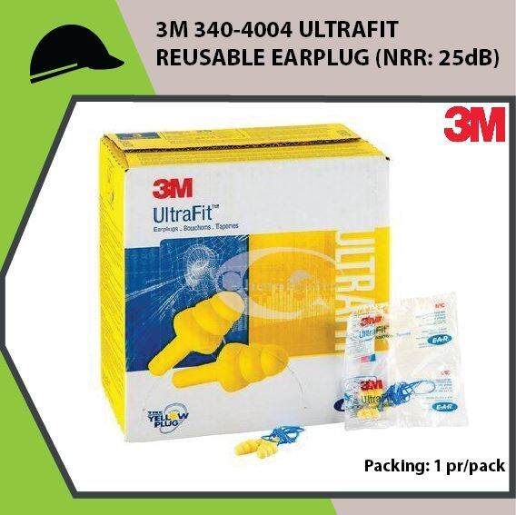 3M 340-4004 ULTRAFIT REUSABLE EARPLUG (NRR: 25dB) | Lazada