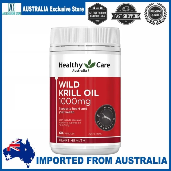 HEALTHY CARE Wild Krill Oil 1000mg (60 soft capsules) | Lazada