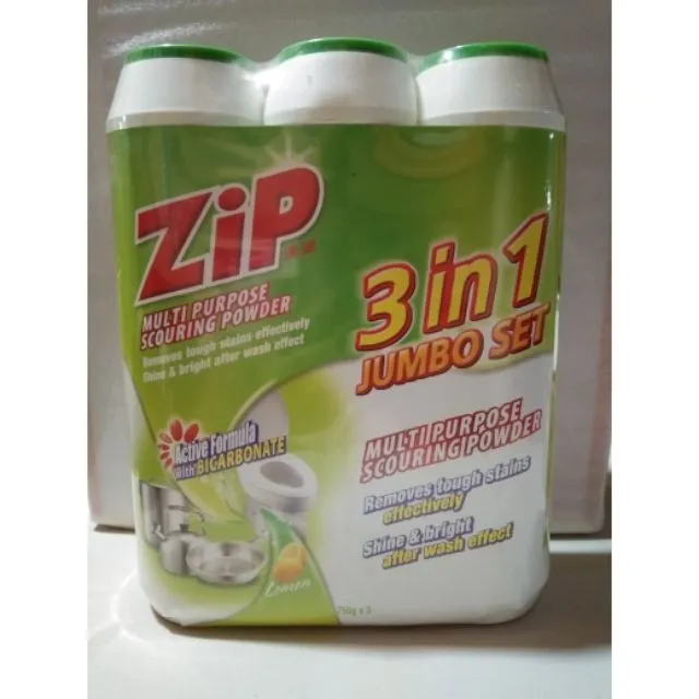 Zip multi purpose scouring powder (750 g X 3 ) | Lazada PH