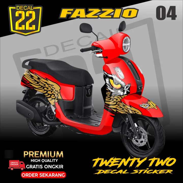 Decal Sticker Yamaha Fazio Fullbody Stiker Dekal Motor Fazzio KODE 04 ...