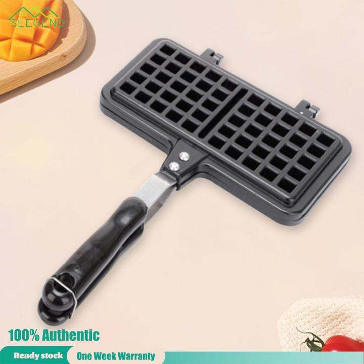 Rectangle Camping Waffle Maker Pan Non-Stick Waffle Maker Machine Cast ...