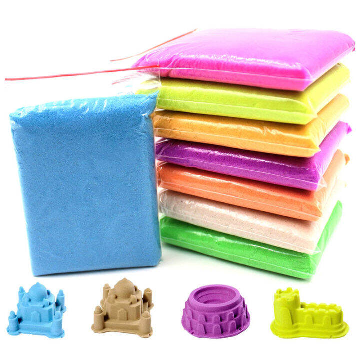 1Kg / 500g Dynamic Magic Dry Clay Pink Blue Purple Yellow Green Sand ...