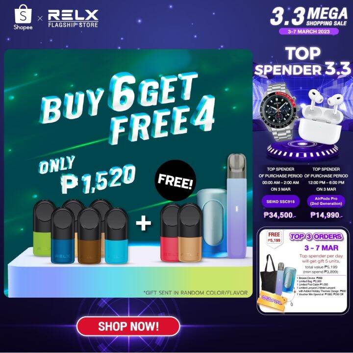 COD [Don't forget to add free gift] RELX Buy 6 Pods Get Free 2 1 ...